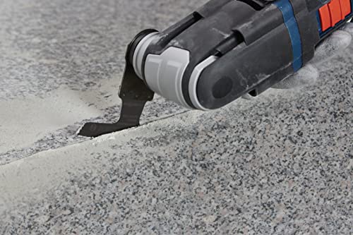 BOSCH OSM212DG 1-Piece 2-1/2 In. x 1/8 In. StarlockMax Oscillating Multi Tool Grout & Abrasive Diamond Grit Segmented Saw Blade for Extreme-Duty Applications in Grout Removal