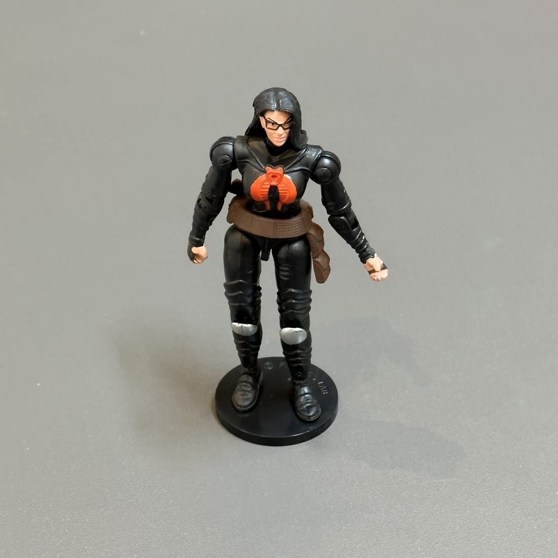 FIGURESLAB 60 Pieces 32mm wide Round Black Model Display Stands Fit for 3.75” Vintage Gi Joe Action Figures toy