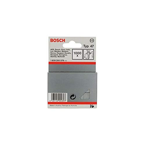 Bosch Professional 1000x Nails Type 47 (for Natural Materials, Carpet, 1.8 x 1.27 x 26 mm, Accessories for Tacker, Staple Gun)