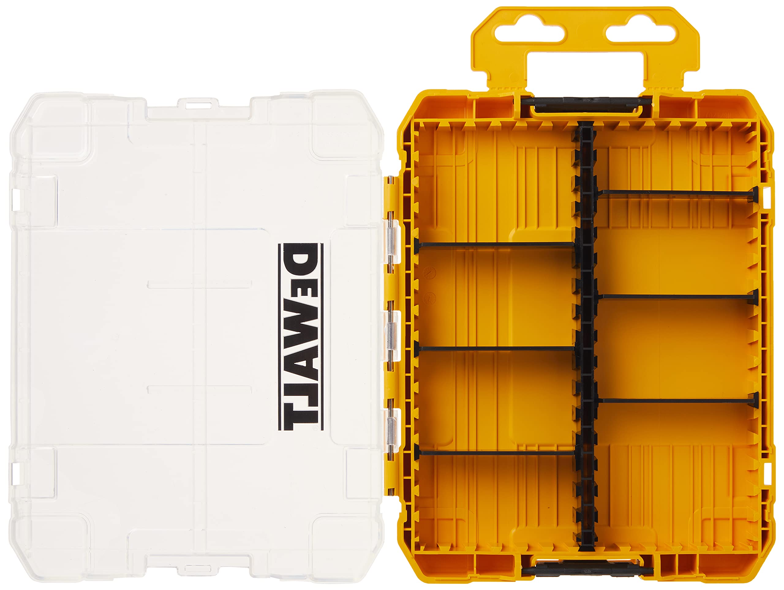 Drill America Drill Bit Index/Case, 1/16-1/2 by 64ths (29 Sizes), 10550 & DEWALT Tool Box, Tough Case, Medium, Case Only (DWAN2190), Yellow