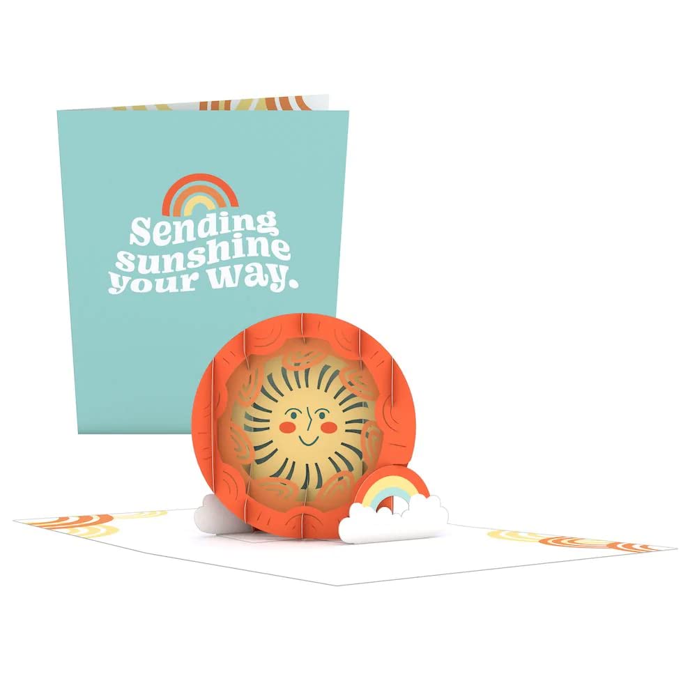 Lovepop Sending Sunshine Your Way Paperpop® Card – Greeting Card – Handcrafted 3D Pop-Up Greeting Card – Birthday Card, 4.5 x 5.9”