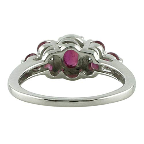 Carillon Ruby Gf Oval Shape Natural Non-Treated Gemstone 925 Sterling Silver Ring Engagement Jewelry for Women & Men