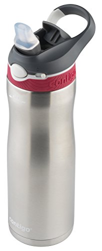 Contigo AUTOSPOUT Straw Ashland Chill Stainless Steel Water Bottle, 20 oz, Sangria