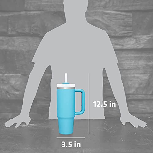 Swigio Thirst Quench 2.0 Tumbler 40oz Vacuum Insulated Stainless Steel Tumbler With Leak-Resistant Lid and Straw (Chambray)