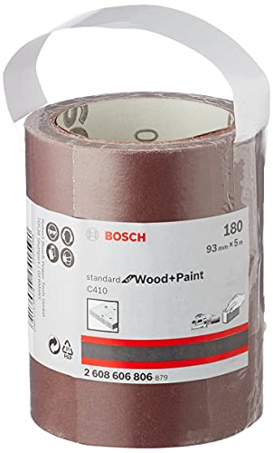 Bosch Professional 2608606806" Professional Sanding Belt for K180 Wood, Red, 93 mm x 5000 mm