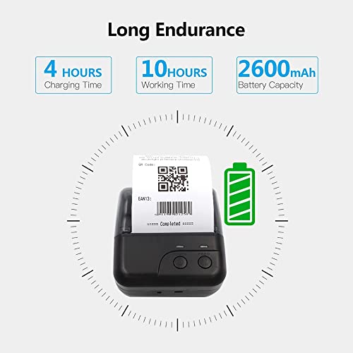 GAELOP DFHBFG 80mm Mini Thermal Printer Receipt Printer BT Connection ESC/POS Command Compatible with Windows Android iOS