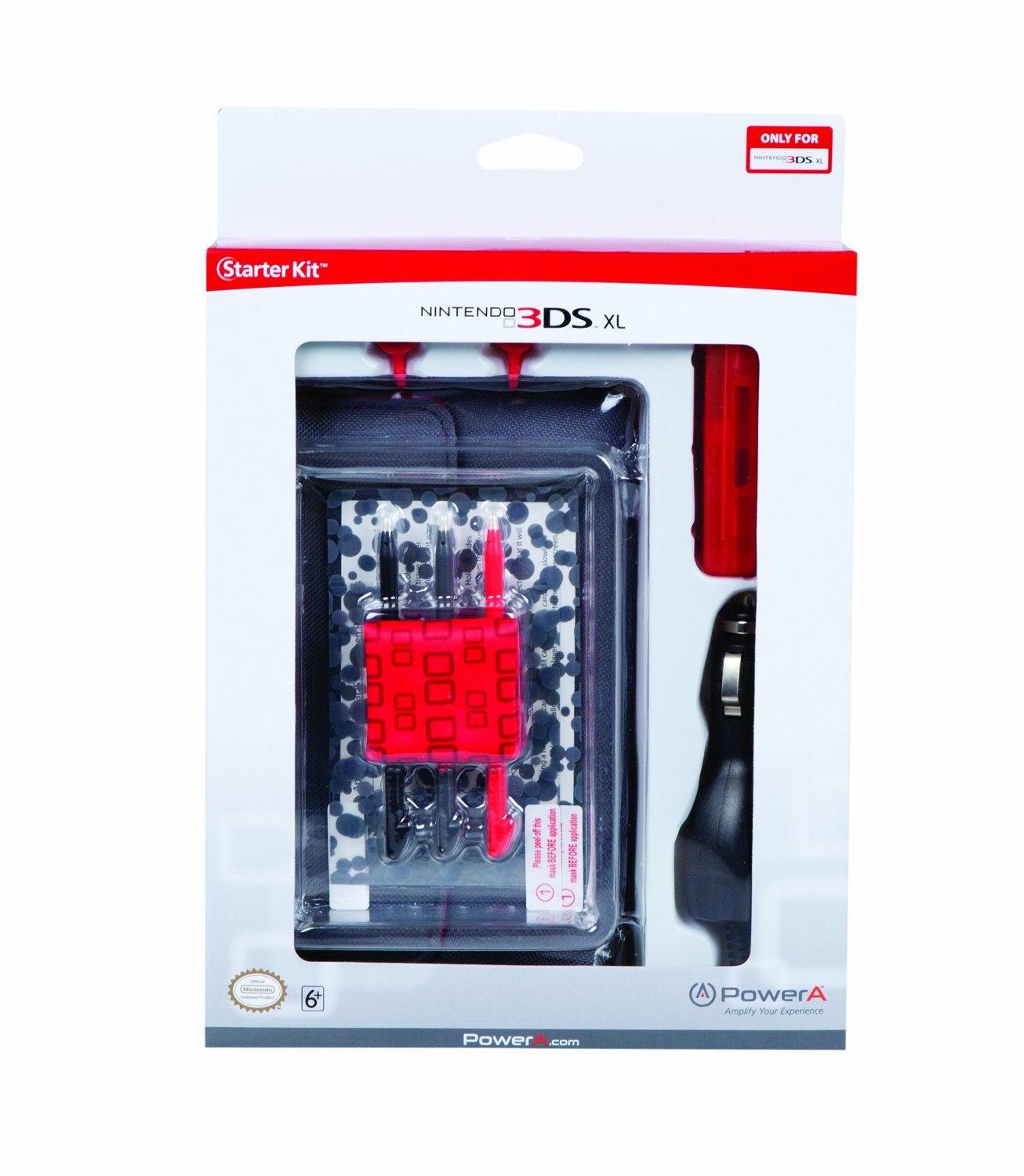 PowerA Official 3DS XL Starter Kit - Red