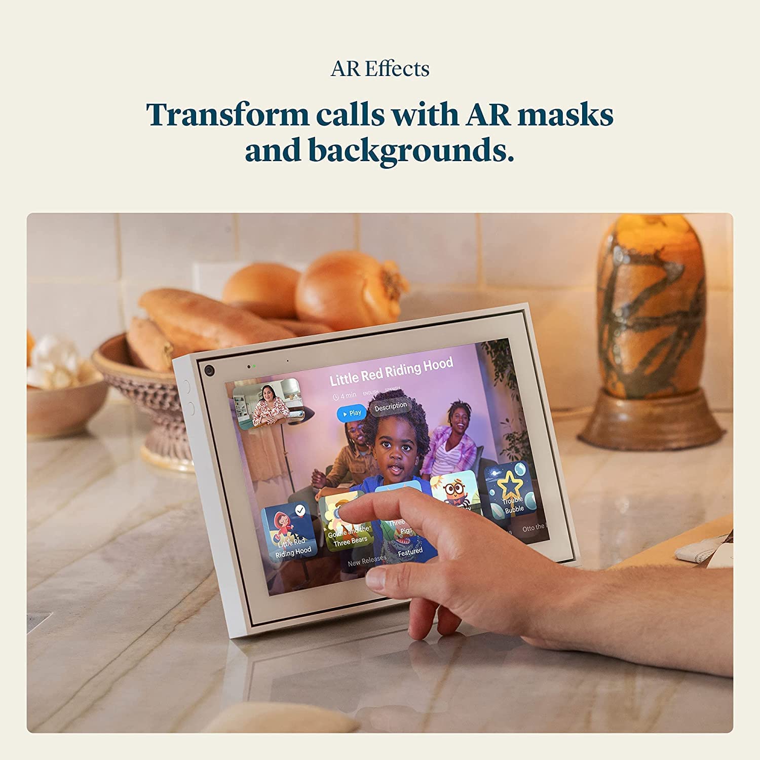 FacebookPortal - Smart Video Calling for The Home with 10” Touch Screen Display - White