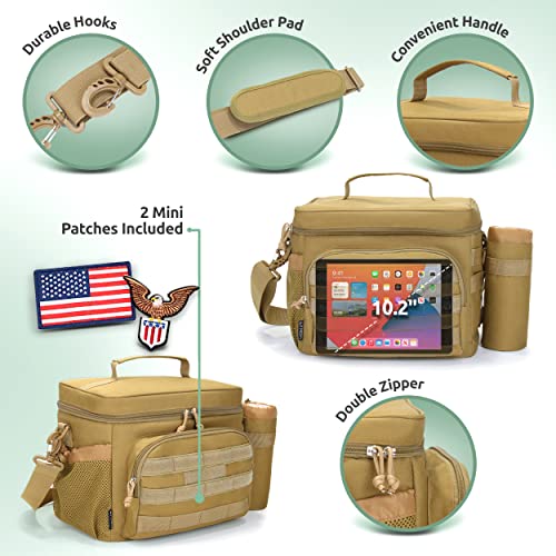 Lunch Box For Men Or Large Lunch Bag For Women - Durable Cooler Lunch Box With Thick Insulation; Can Be Mens Lunchbox For Work, Tactical Lunch Box or Insulated Lunch Bags for Women