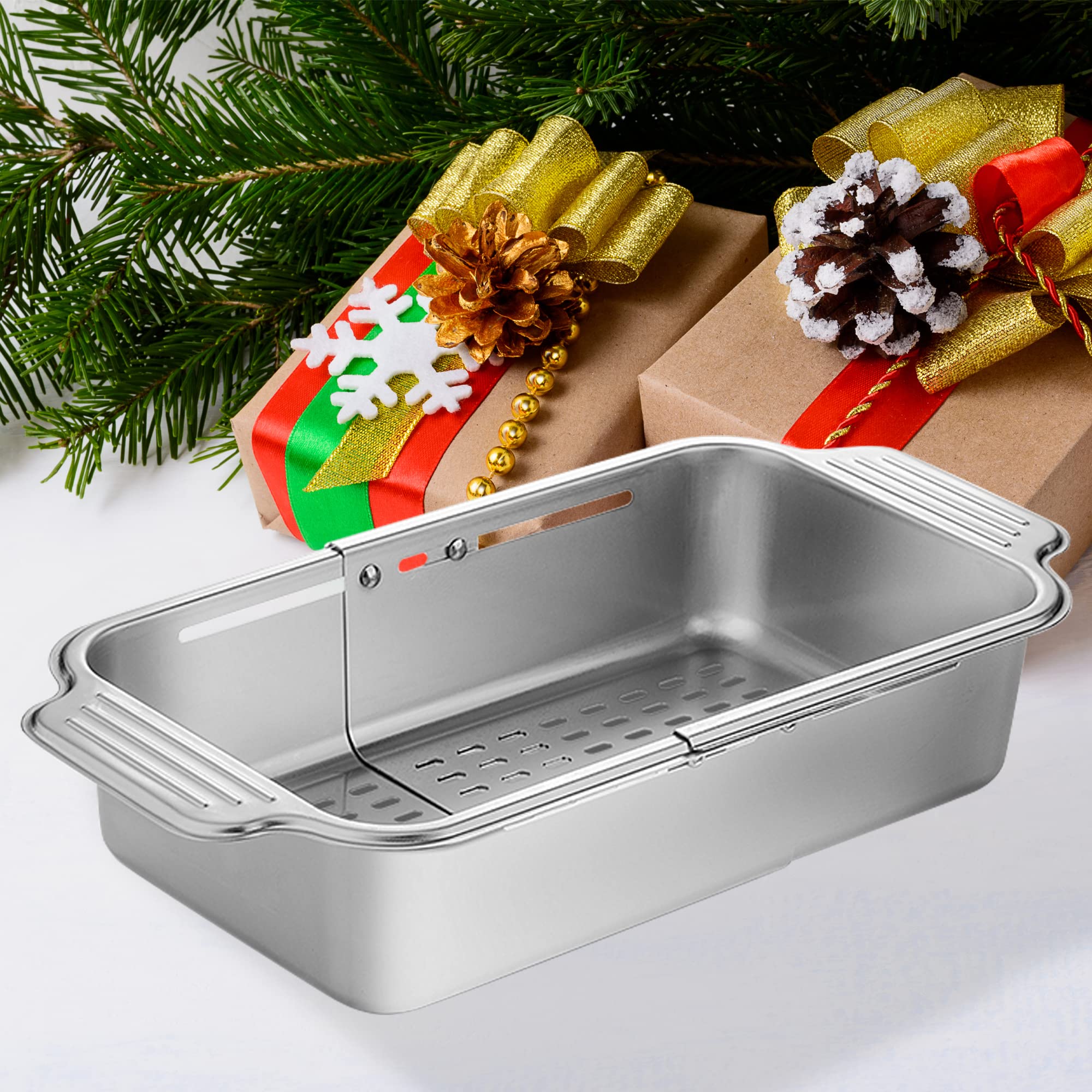 DOXILA Over the Sink Colander Strainer Basket - Kitchen Essentials for New Home-Expandable to Fit Most Sinks - Stainless Steel, Wash Vegetables and Fruits, Drain Cooked Pasta and Dry Dishes