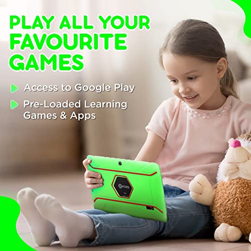 Contixo 7 inch Learning Kids Tablet Bundle - 16GB Storage, Bluetooth, Android, Dual Cameras, Parental Control, Kids Bluetooth Headphone & 32GB microSD Card
