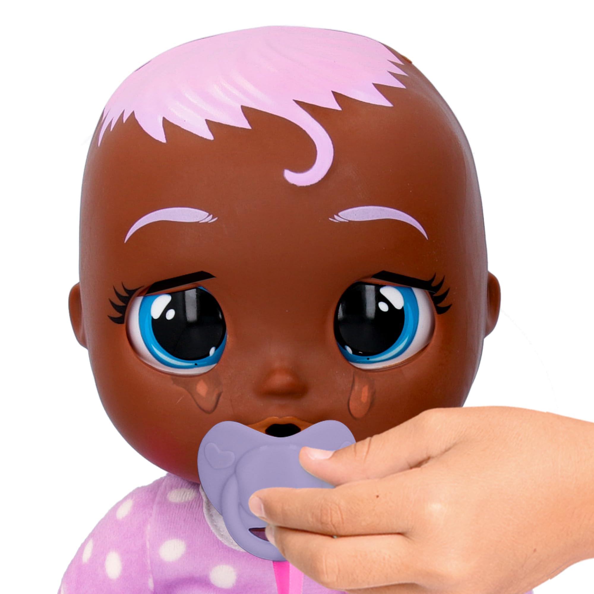 Cry Babies Newborn Molly - Interactive Baby Doll with 20+ Baby Sounds, Girls & Kids Age 18M and Up