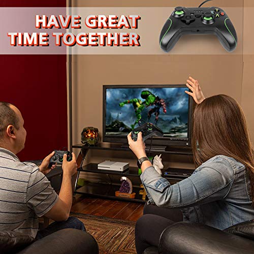 Controller for Xbox One,USB Wired PC Controller Gamepad Joystick for Xbox One, Windows 7/8/10 with 7.2ft Cord, Dual-Vibration Turbo, Trigger Buttons