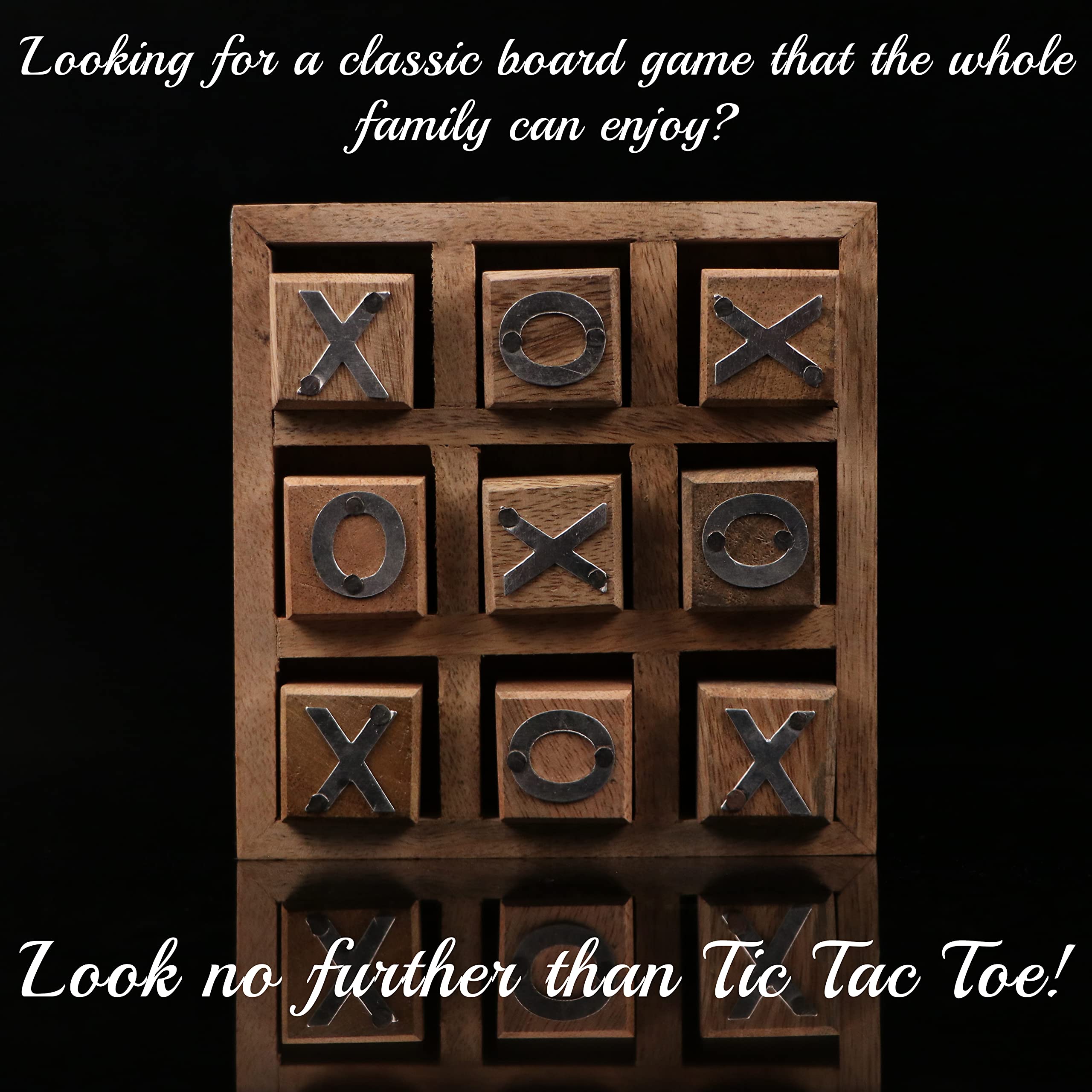 Cosynee Handmade Wooden Tic Tac Toe Game Traveling Board Game Great Gifts for All Occasions