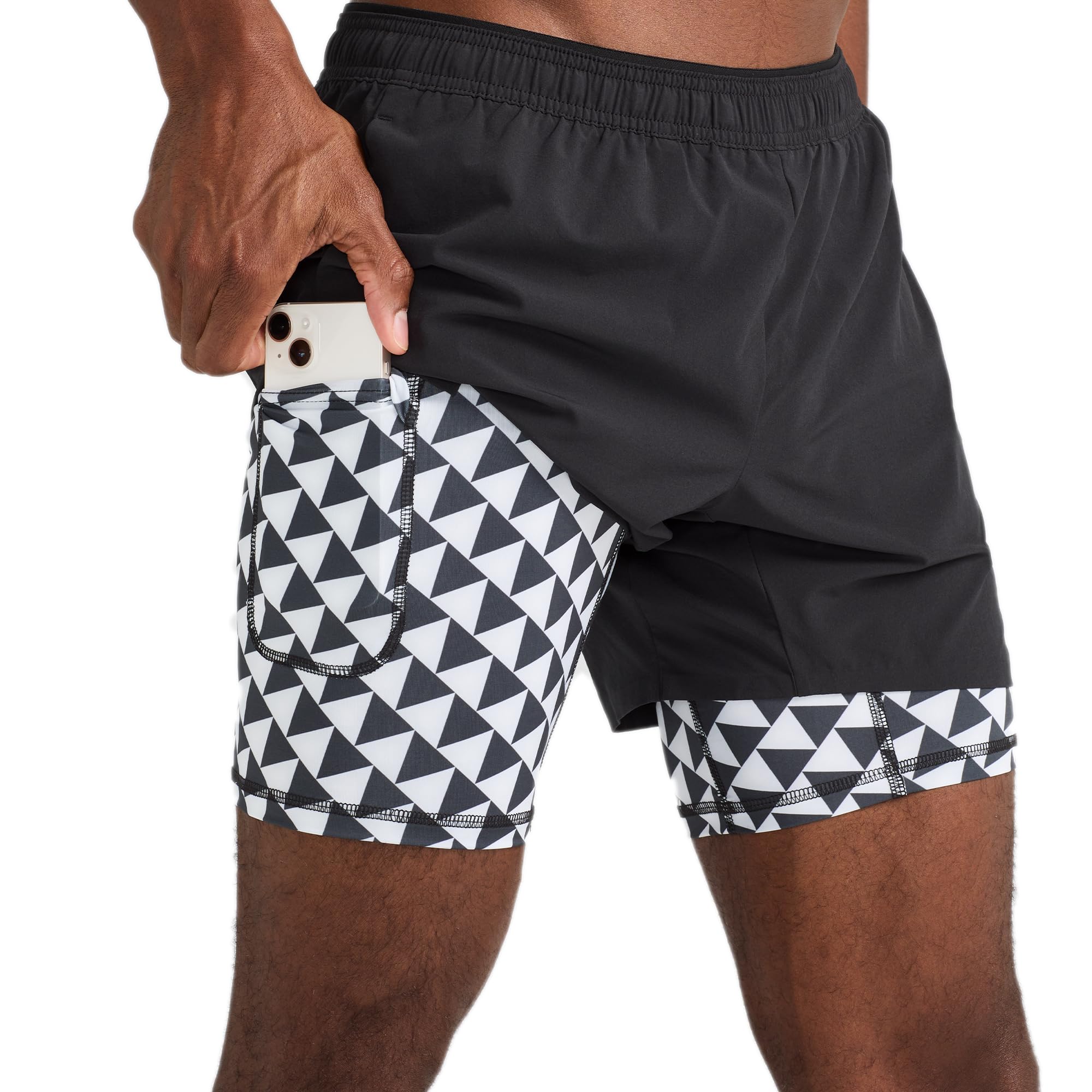 Chubbies Ultimate Performance Shorts Anti-Chafe Compression Liner, Elastic Waistband, 5 Pocket Gym Shorts, Small Black