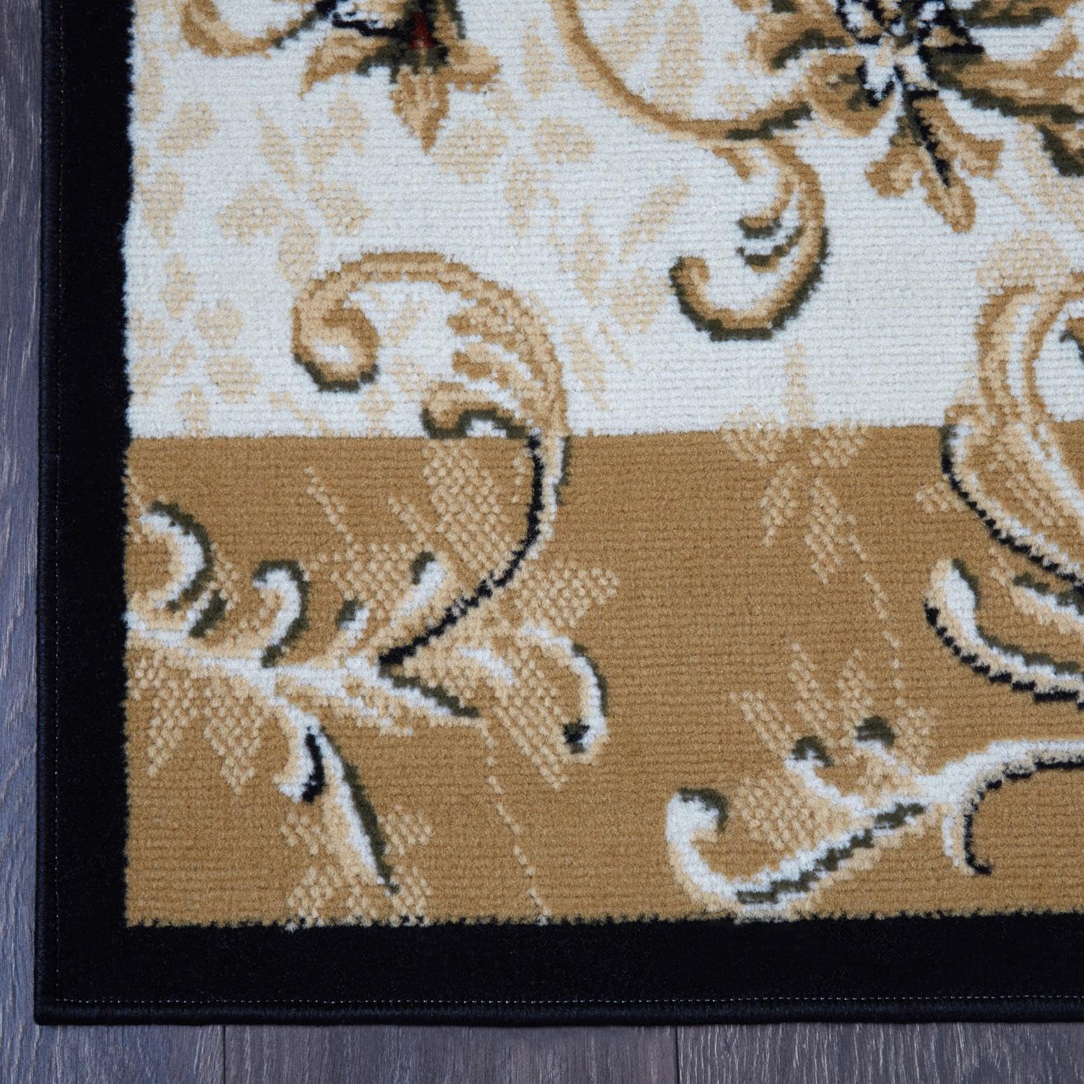 Home Dynamix Optimum Byron Area Rug, 7 ft 8 in x 10 ft 4 in, Black/Beige