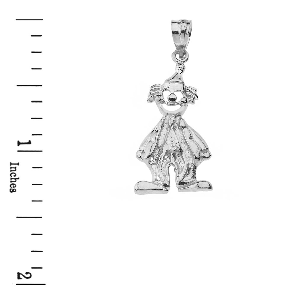 Claddagh Gold High Polish 925 Sterling Silver Auguste Clown Charm Pendant