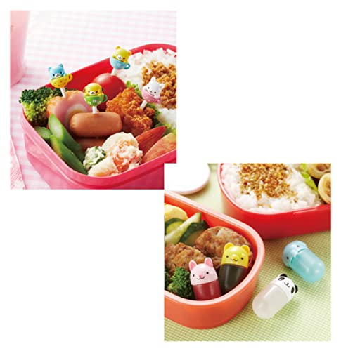 OTSUMAMI TOKYO Bento Box Accessories 4 Kinds Set, Super Cute Mini Container, Kawaii Decoration Sheets, Soy Sauce Case Container with Dropper, Japanese 4 Lunch Box Decor Set