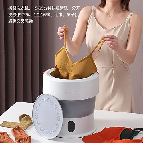 Convenient Folding Washing Machine Household Mini Dryer Panties Clothes Small Socks (Color : Gray)