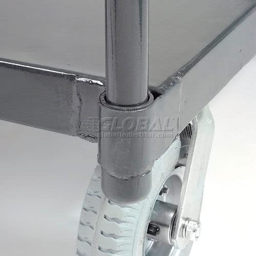 Global Industrial Platform Truck w/Steel Deck, 8" Pneumatic Casters, 48 x 30, 1200 Lb. Capacity