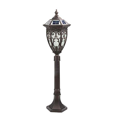 ZMY IP65 Solar Anti-Rust Waterproof Street Lighting Outdoor Lawn Post Light Home Highlight LED Street Lantern Garden Loft Villa Pathway Illumination Edison