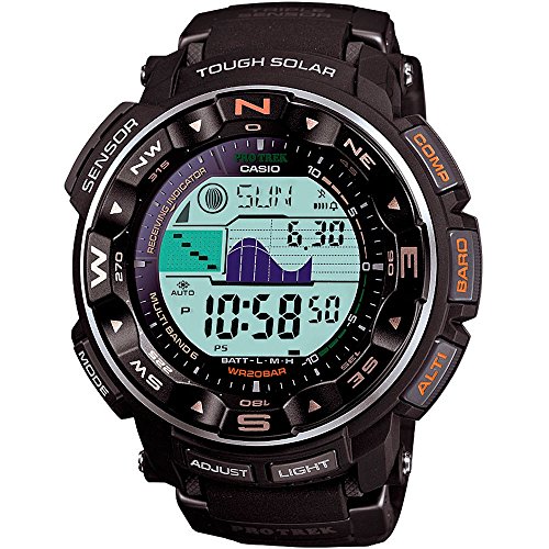 Casio Men's Pro Trek PRW-2500R-1CR Tough Solar Digital Sport Watch