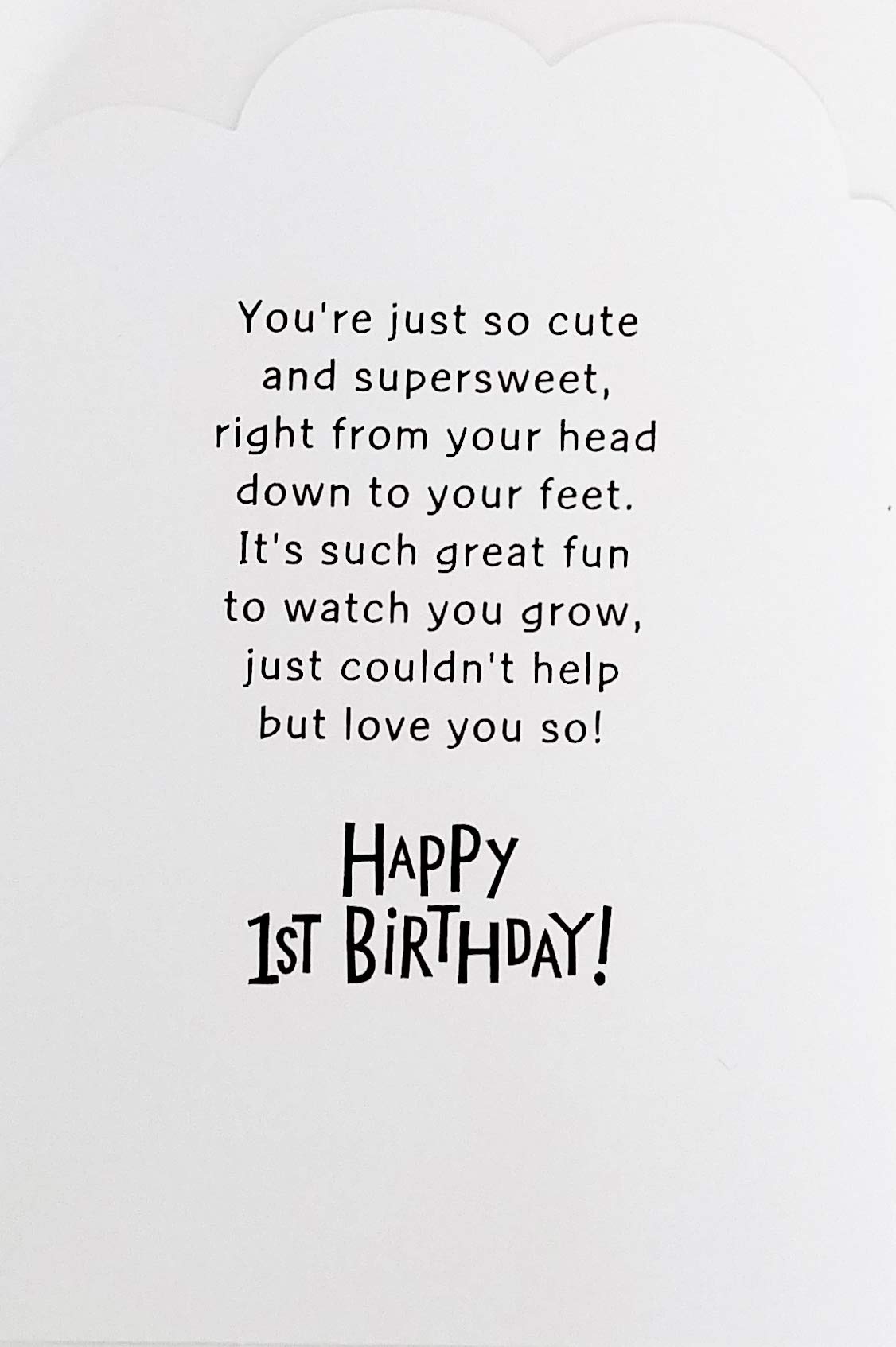 Now You're One - Happy 1st First Birthday Greeting Card with Giraffe - You're Just So Cute and Supersweet