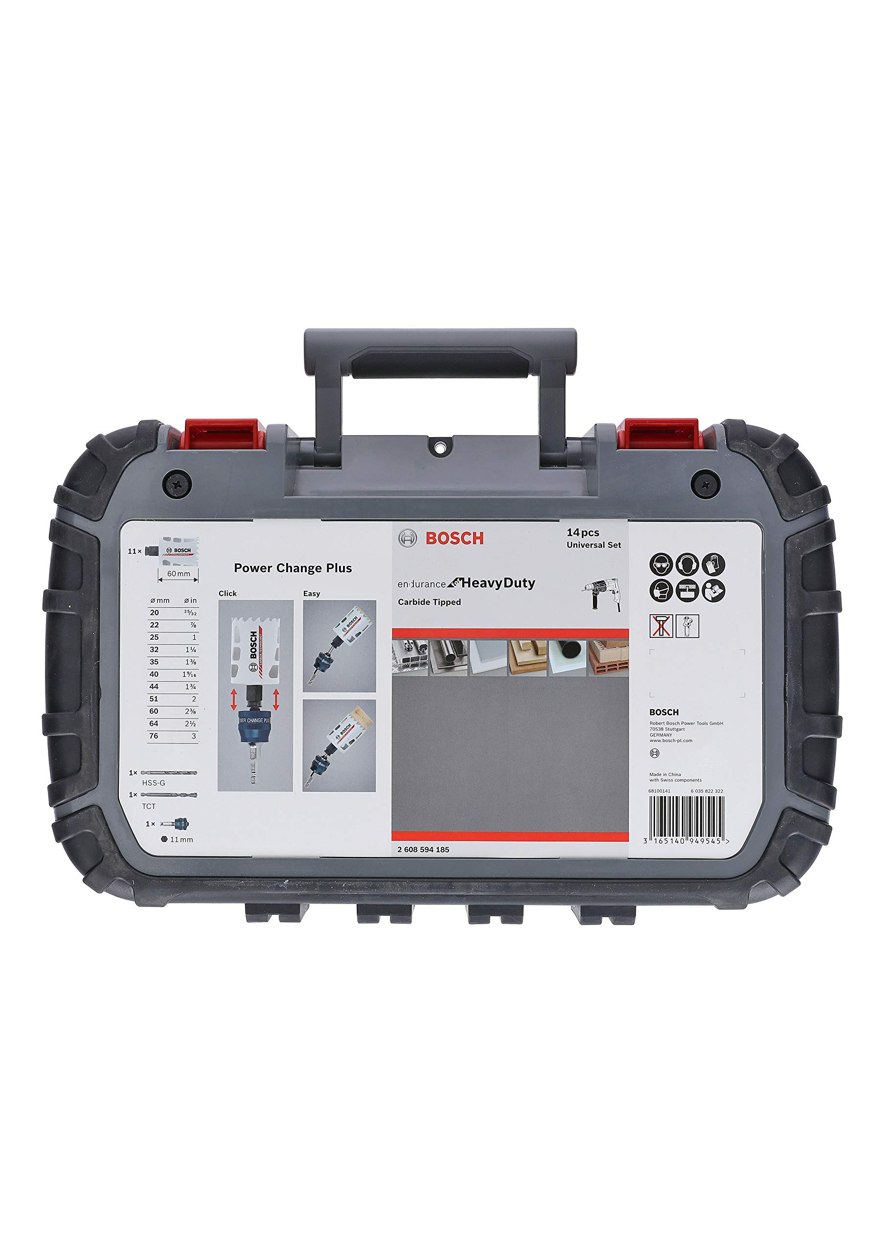 Bosch Professional 2608594185 Bosch Carbide Universal Hole Saw Set Carbide Carbide Carbide 13-Piece