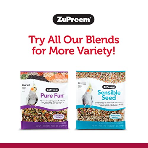 ZuPreem Smart Selects Bird Food for Parrots & Conures, 4 lb - Everyday Feeding for Caiques, African Greys, Senegals, Amazons, Eclectus, Small Cockatoos