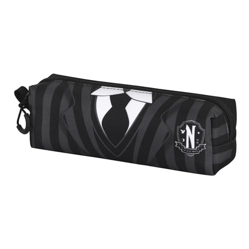 Karactermania Wednesday Uniform-2.0 FAN Square Pencil Case, Black, 21 x 8 cm, Black, One Size, 2.0 FAN Square Pencil Case Uniform