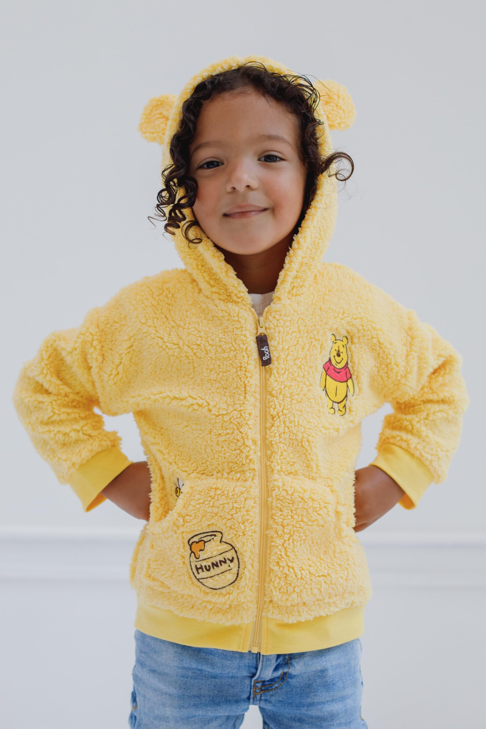 Disney Winnie the Pooh Infant Baby Boys Zip Up Hoodie Yellow 18 Months
