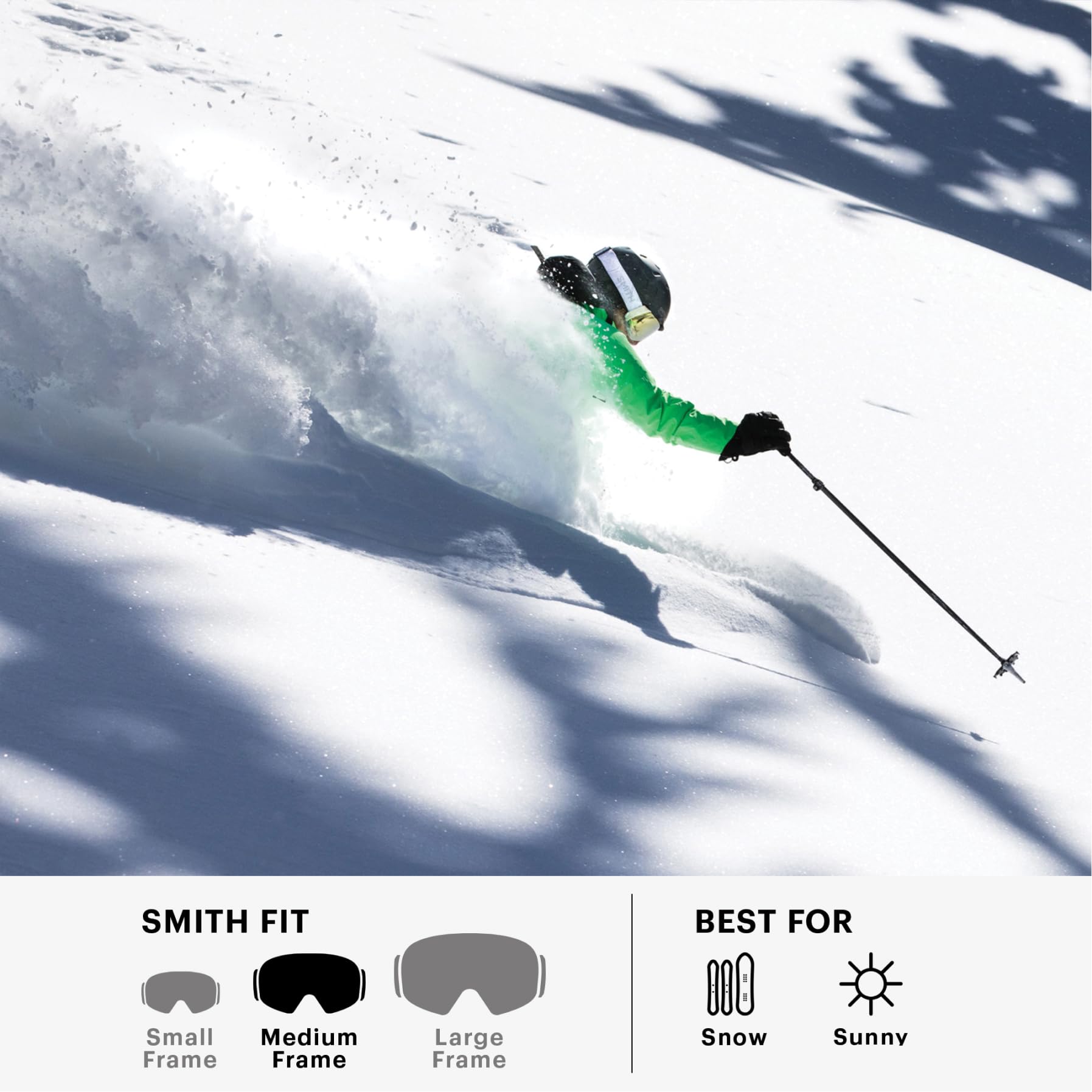 SMITH I/O MAG Goggles with ChromaPop Lens β Performance Snowsports Goggles with Easy Lens Change Technology for Skiing & Snowboarding β for Men & Women β Blackout + Sun Black Lens