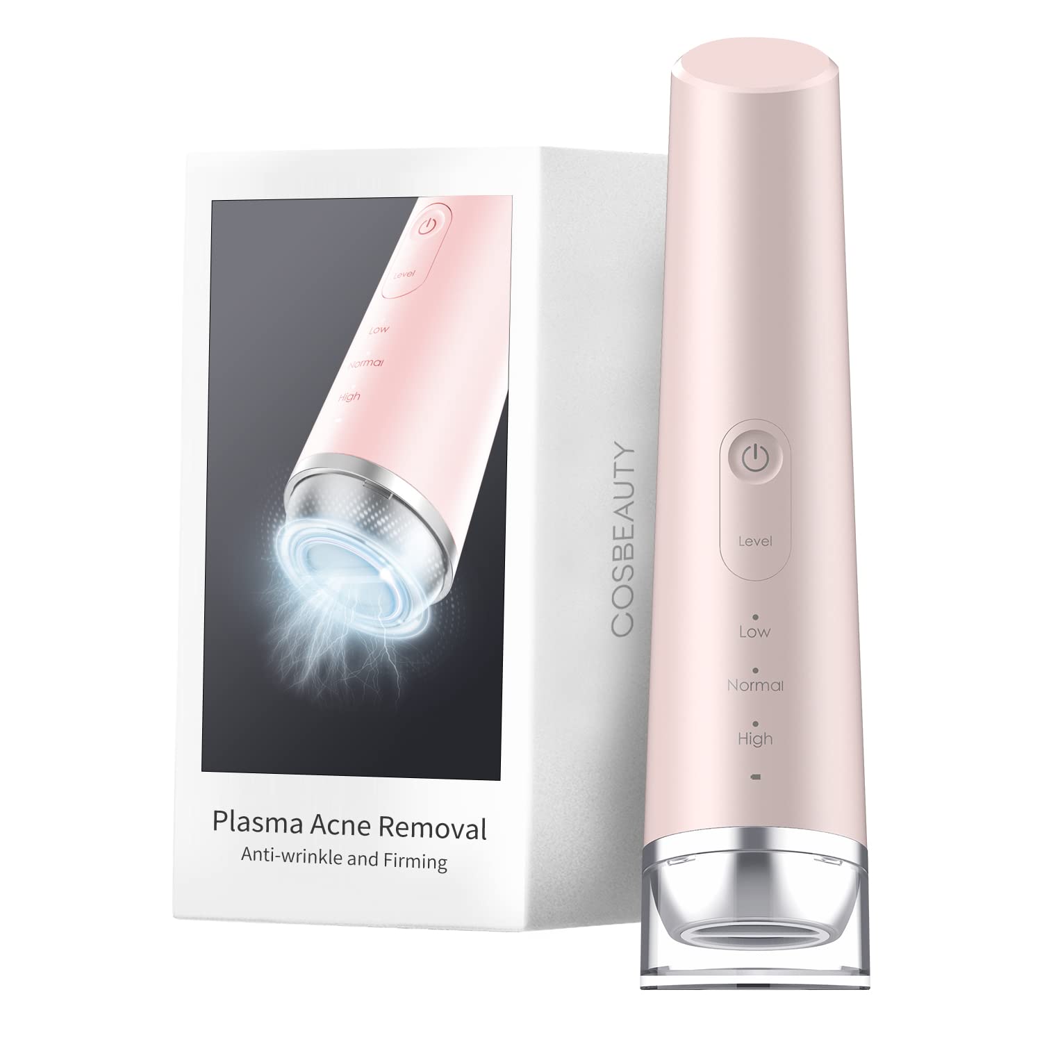 COSBEAUTY Plasma Acne Removal Peeling Blackhead Removal Device Face Massage Cleaning Tools Facial Machine (Pink)