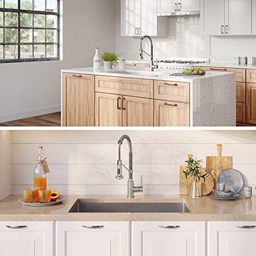 KRAUS 30-inch 16 Gauge Standart PRO Kitchen Sink Combo Set with Bolden 18-inch Kitchen Faucet and Soap Dispenser, Stainless Steel KHU100-30-1610-53SS