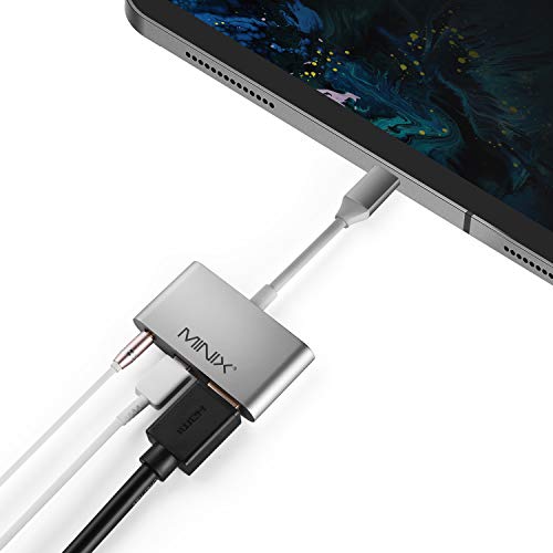 MINIX NEO C-HAGR, USB-C 3.5mm Audio Jack Adapte with to 4K @ 60Hz Display Output, Multi OS Support macOS, iPadOS, Android OS and Windows OS. Space Gray