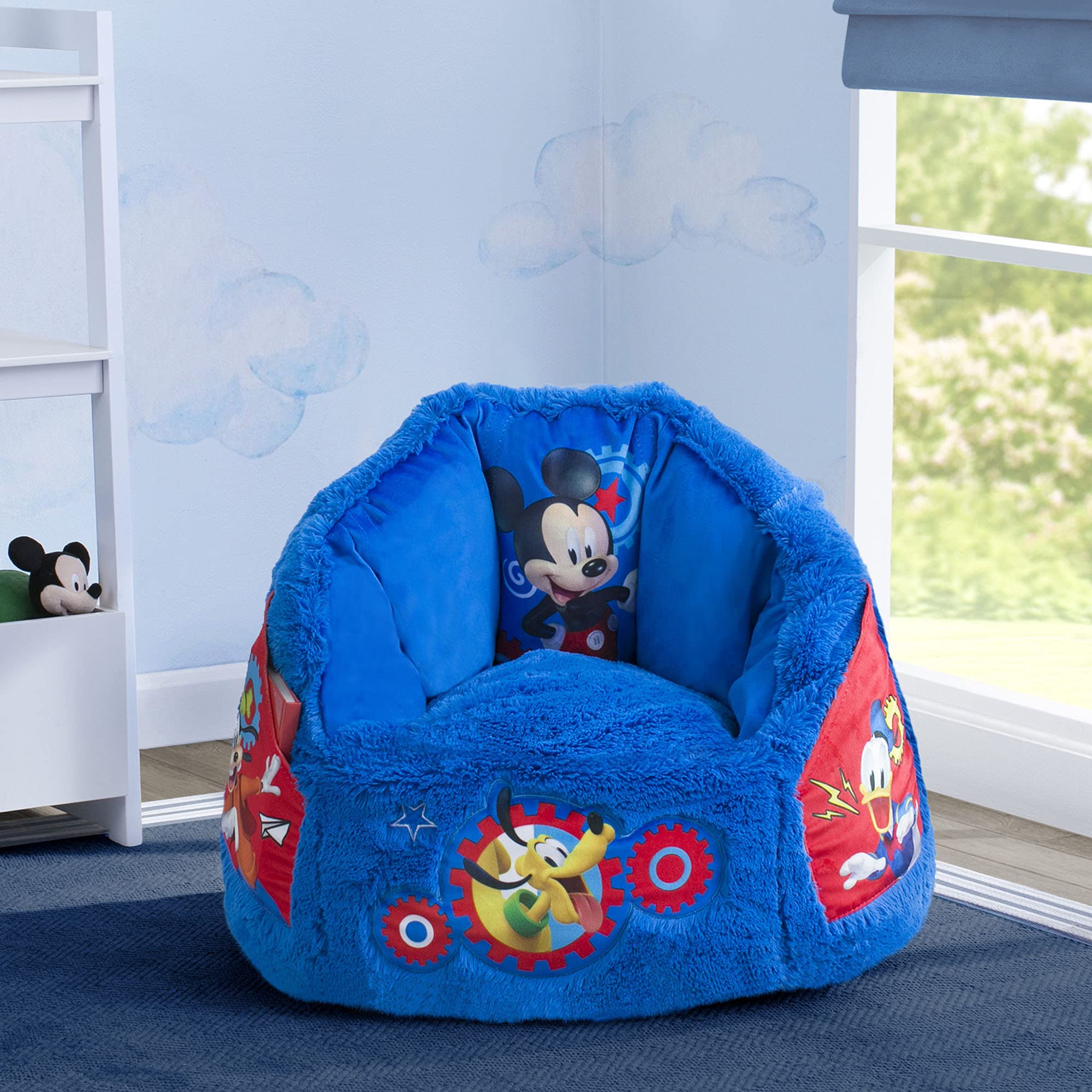 Delta Children Disney Mickey Mouse Cozee Fluffy Chair, Toddler Size (for Kids Up to 6 Years Old)