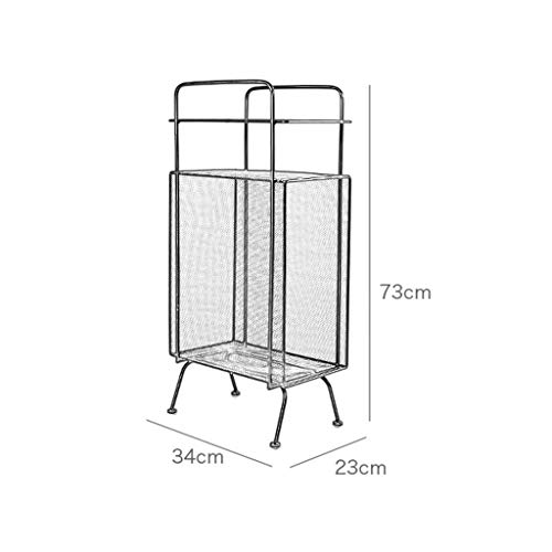 Magazine & Newspaper Baskets Magazine Rack Wrought Iron Creative Corner Bookshelf Simple Bookshelf Rack Floor Multi-Function Storage Rack Living Room Storage Rack Double Rack