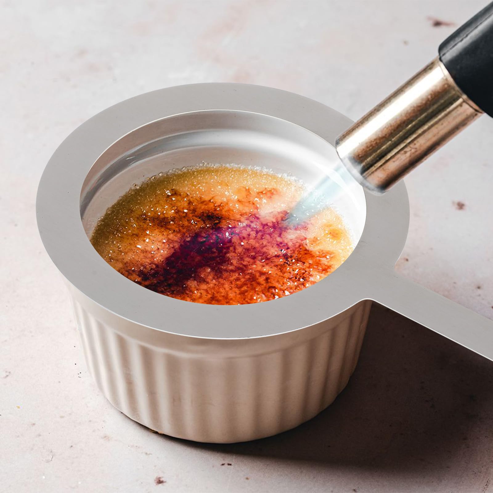 Creme Brulee Ring Stainless Steel: 2Pcs Creme Brulee Metal Ring Brulee Ring Milk Cup Rim Protector Baking Rings Brulee for Tea Dessert Shop Brulee Making