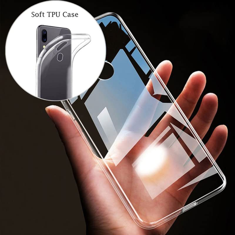 KJYFOANI for Infinix Note 30 Case with 3 x Tempered Glass Screen Protector, Transparent Shockproof Solf Silicone Protection Case for Infinix Note 30, Case for Women Men, (6.78") - Crystal Clear