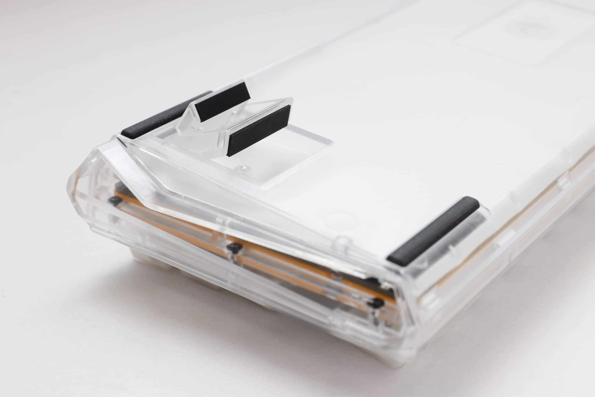 Ducky One 3 Mini Aura Clear White 60% Hotswap RGB LED Double Shot PBT Mechanical Keyboard Cherry MX Silent Red