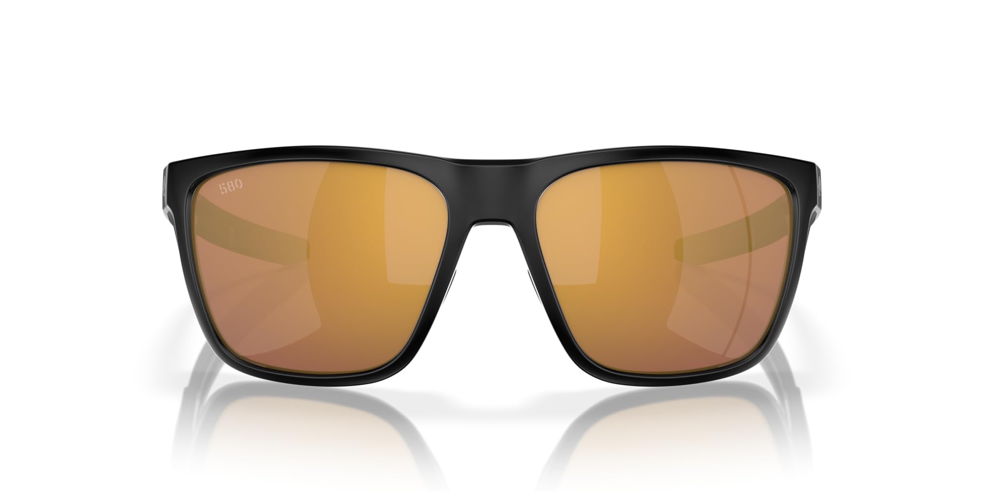 Costa Del Mar Mens Ferg Square Sunglasses, Matte Reef/Green Mirrored Polarized-580P, 59 mm