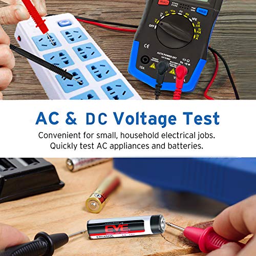 Digital Multimeter AP-36K 4000 Counts multimeter for Voltmeter Ammeter Ohmmeter with Test Leads Data Hold and Backlight LCD for DC/AC Resistance Diodes Transistor Buzzer Continuity
