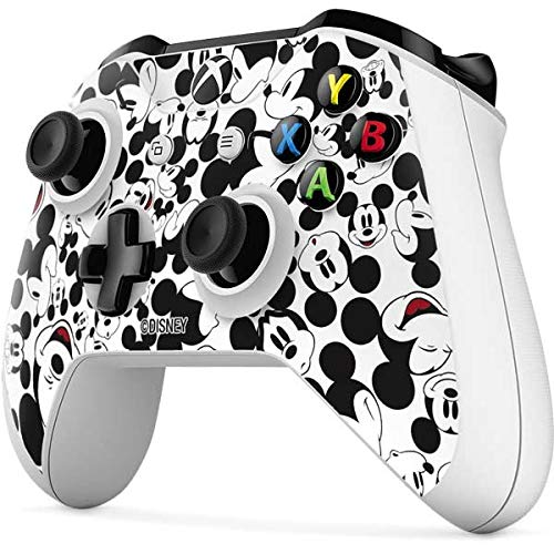 Skinit Decal Gaming Skin Compatible with Xbox One S Controller - Officially Licensed Disney Mickey Mouse Face Pattern Design