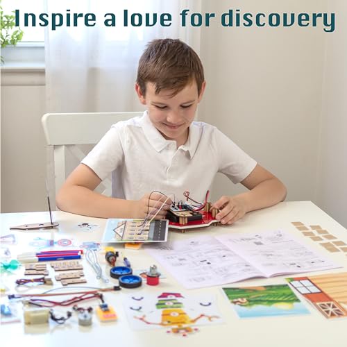 ButterflyEdufields STEM Robotics Projects Kit 10in1 Robots with Sensors for Ages 8-12 Electronics Engineering Kit with Circuit Board for Kids | Homeschooling | 50+ Parts