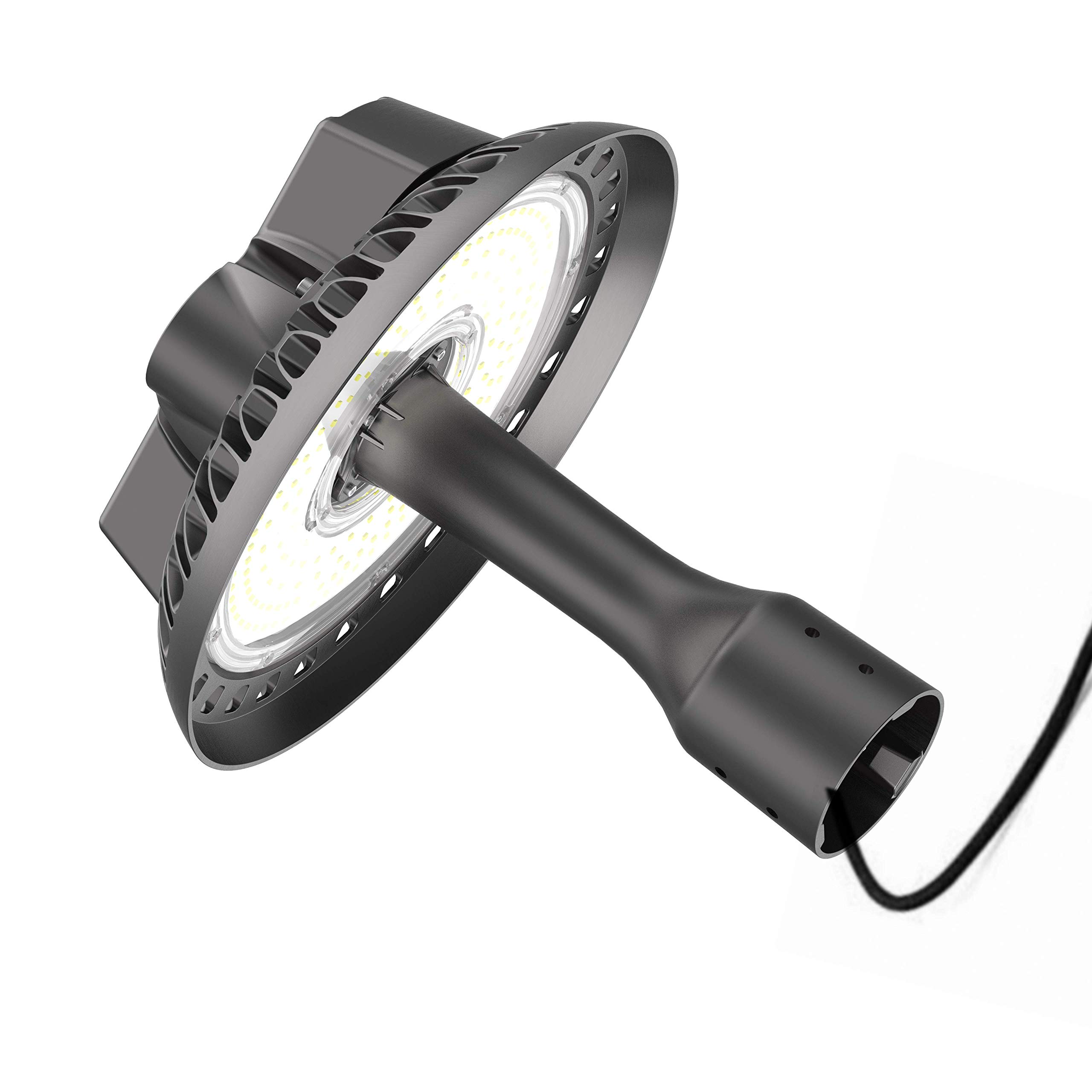 KRLED Post Top Light 100W LED Circular Area Light Dusk to Dawn (Photocell Including 13000Lm 5500K Pure White Garden Pole Lights Fixture for Street Yard Garden