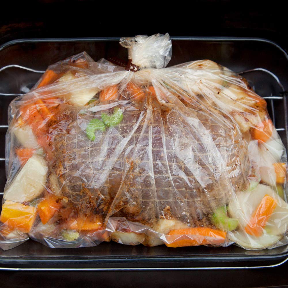 ECOOPTS Oven Bags Cooking Roasting Bags for Chicken Meat Ham Seafood Vegetable - 20 Bags (10 x 15 IN)
