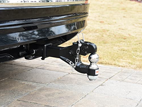 REYSUN 864186 8 Ton Pintle Hook 2 inch Pintle Hitch Receiver with 2 inch Trailer Ball