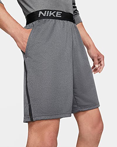 Nike Mens Dri-FIT Veneer Training Shorts, Black/Smoke Grey/Heather/White, Large