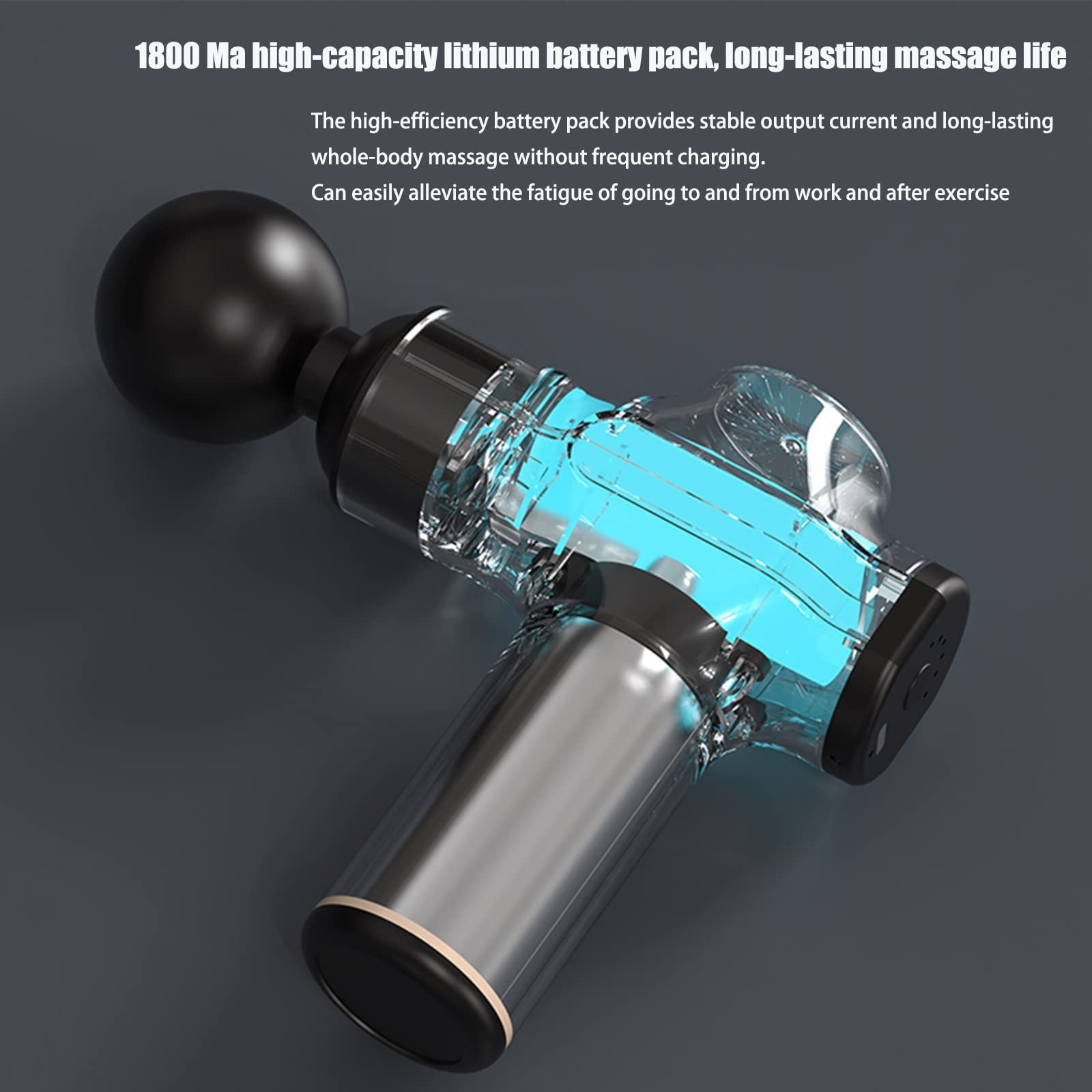 Crowndy Massage Gun Deep Tissue, Percussion Muscle Massager for Athletes, Electric Percussion Massage Guns for Muscle Fatigue Relief, 6 Speed and 4 Massage Heads(Mini)
