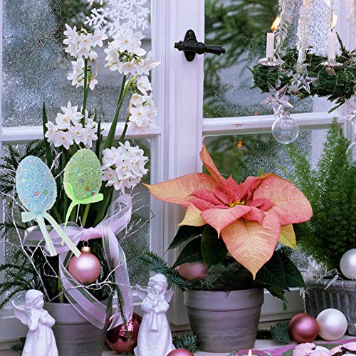 Toddmomy 24pcs Easter Egg Tree Branches Flower Picks Floral Arrangement Easter Egg Ornament for Easter Wreath Tree Garden Decoration